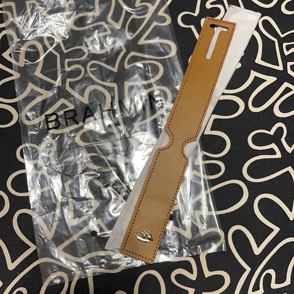 Brahmin | Bags | Brahmin Luggage Tag Brown Leather | Poshmark